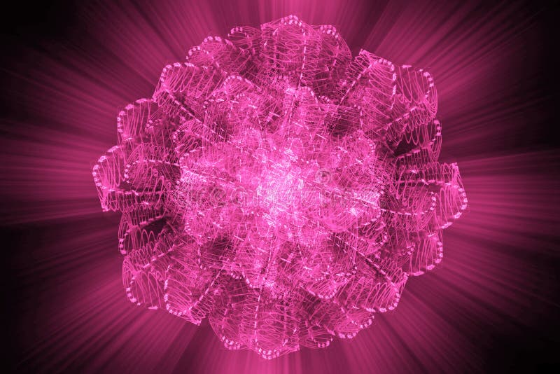 Nucleus of Atom Nuclear Explode Ray Radiation Light Science Stock ...