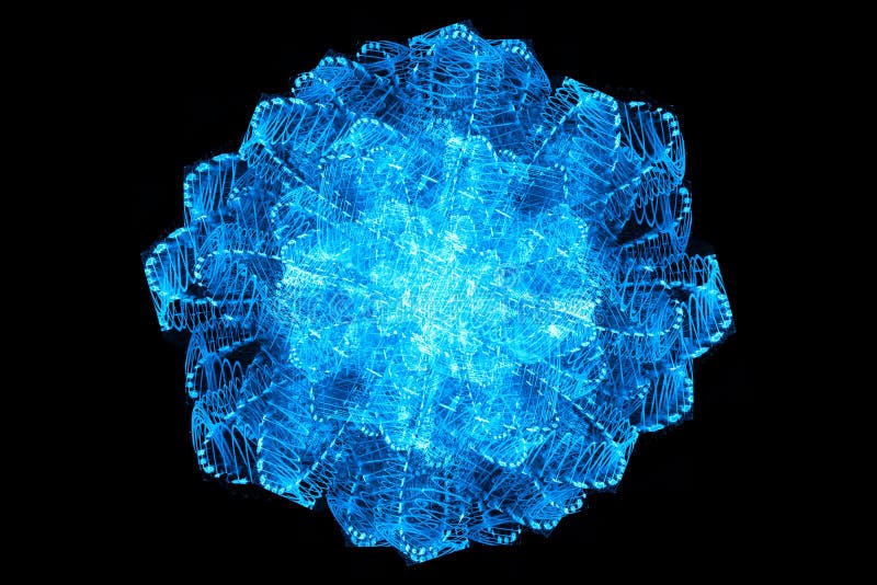 Nucleus of Atom Nuclear Explode Ray Radiation Stock Illustration ...