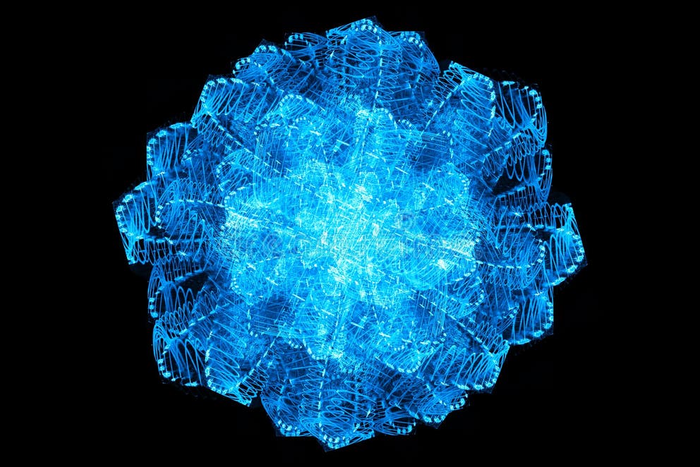 Nucleus of Atom Nuclear Explode Ray Radiation Stock Illustration ...