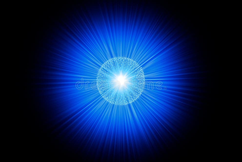 Nucleus of Atom Nuclear Explode Ray Radiation Science Illustration ...