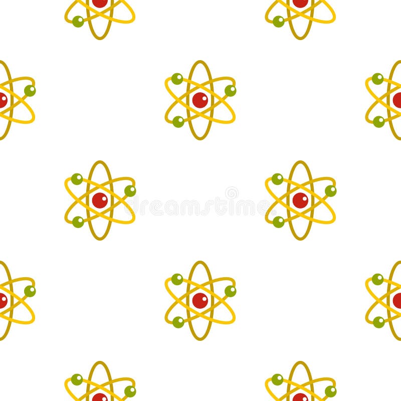 Nucleus and Orbiting Electrons Pattern Seamless Stock Vector ...