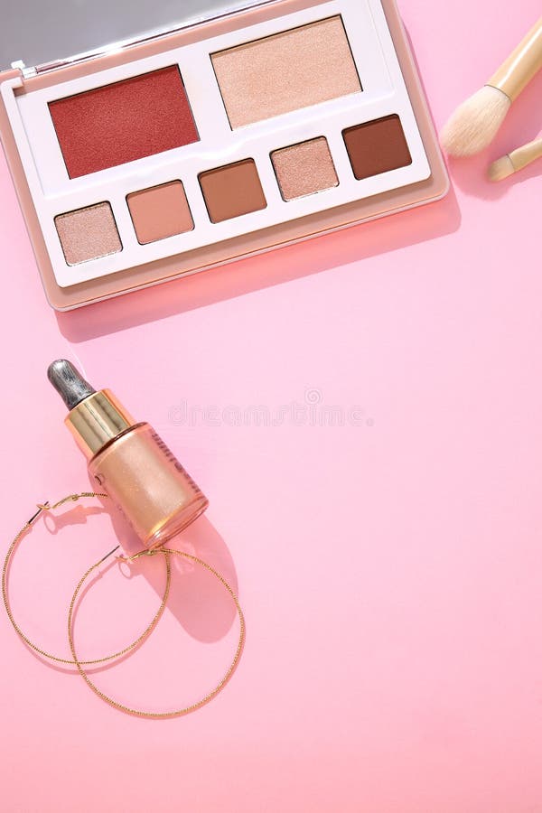 Eye Shadows Palette Different Colors, Copy Space Stock Image - Image of ...