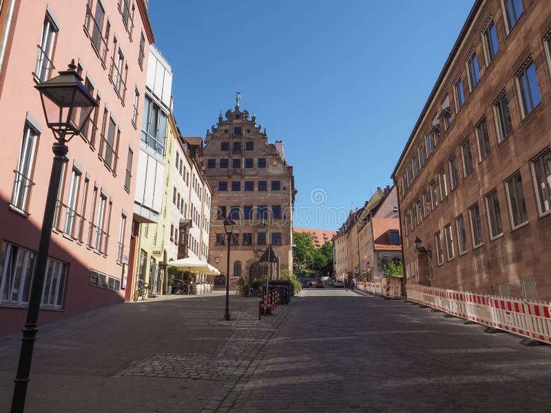 View of Old City Centre in Nuernberg Editorial Stock Image - Image of ...