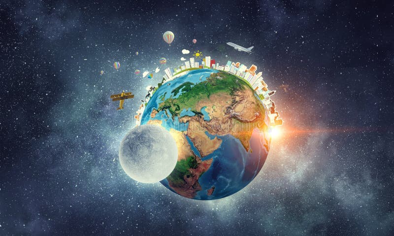 Nuestro gran mundo único stock de ilustración. Ilustración de global ...