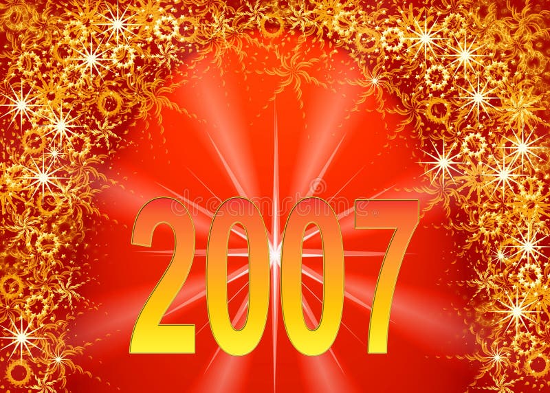 Nuevo 2007 años stock de ilustración. Ilustración de modelo - 1542996