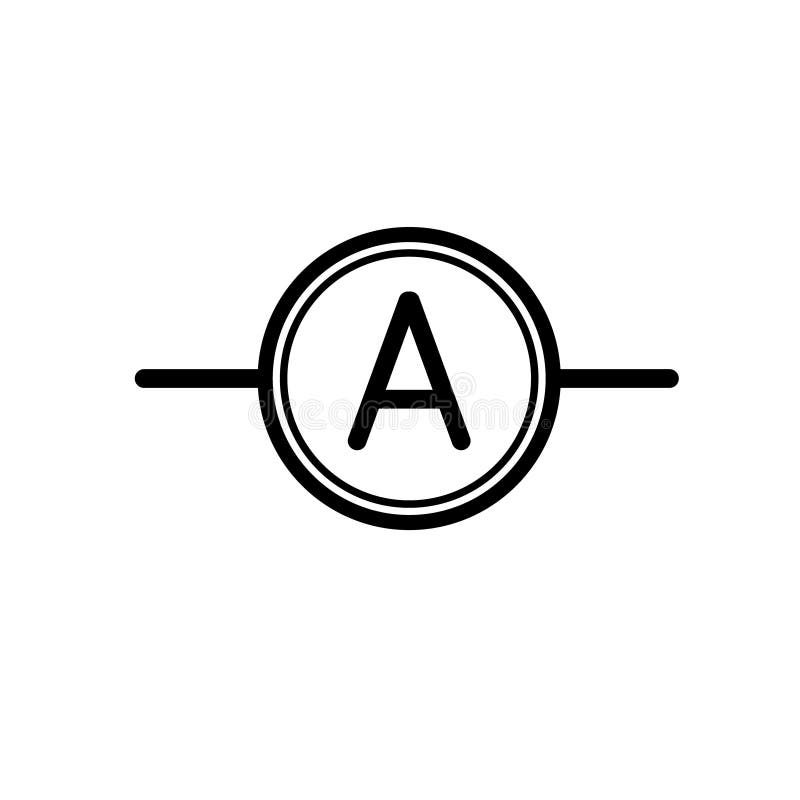 SÃ­mbolo De SÃ­mbolo De Icono Del Vector De AmperÃ­metro Stock de ...