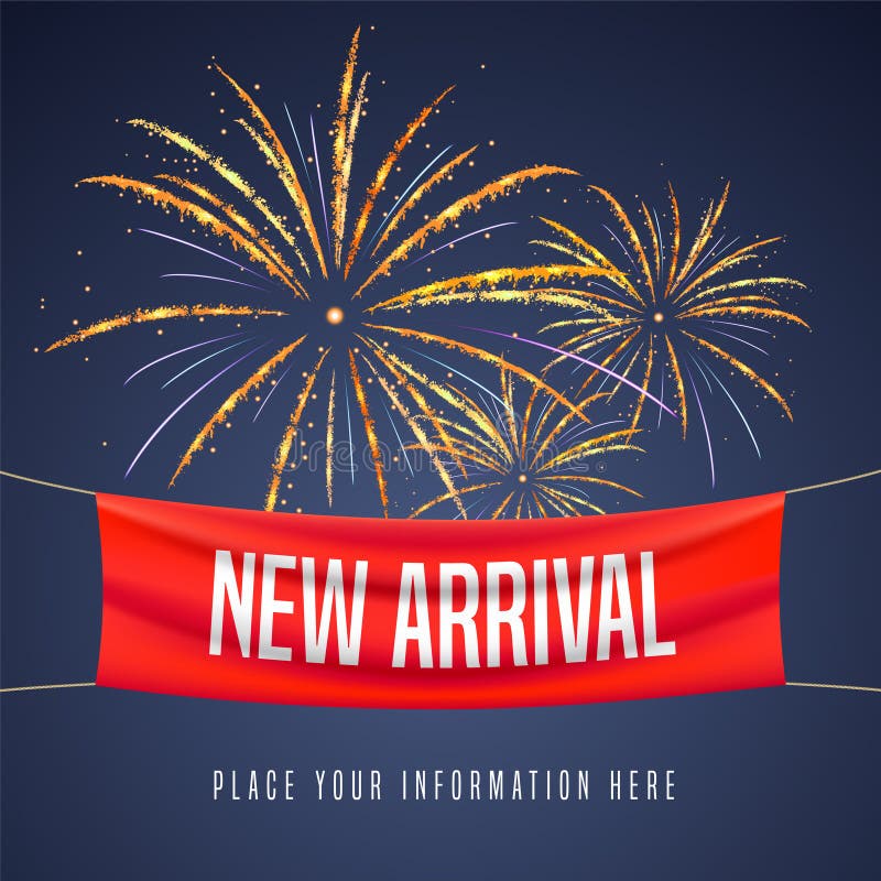 Nuevo Ejemplo Del Vector De Llegada, Bandera Ilustración del Vector ...