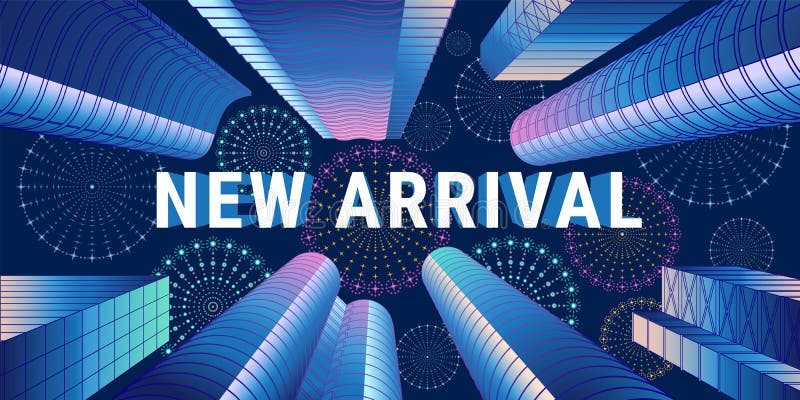 Nuevo Ejemplo Del Vector De Llegada, Bandera Ilustración del Vector ...