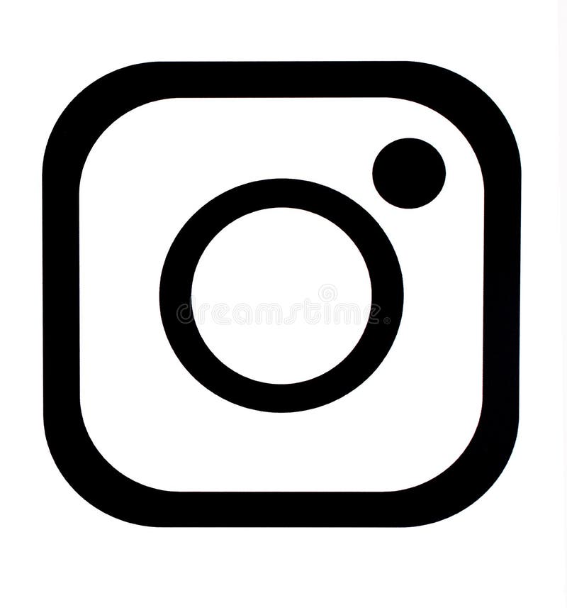 Logotipo Del Icono De Instagram Con El Fichero Negro Y Del Blanco Y Del ...