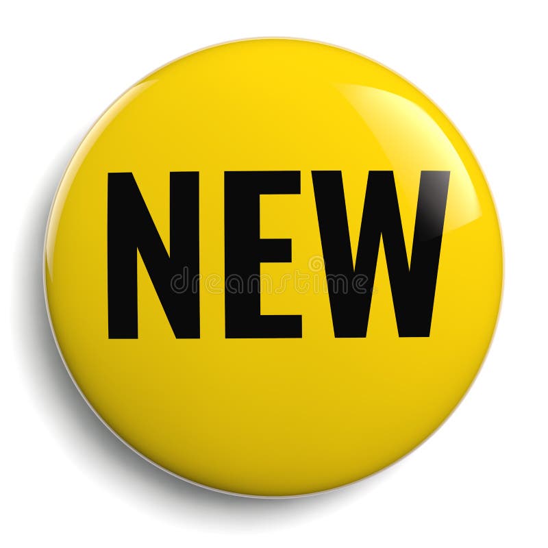 Nuevo Símbolo Amarillo De La Ronda 3D Stock de ilustración ...