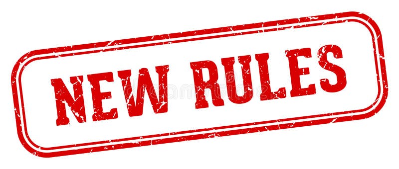 Nuevo Sello De Reglas. Nuevas Reglas Marca Rectangular Sobre Fondo ...