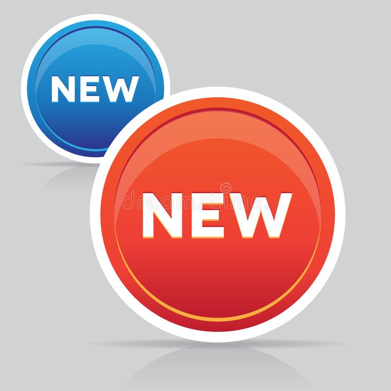 Nuevo vector del botón ilustración del vector. Ilustración de especial ...