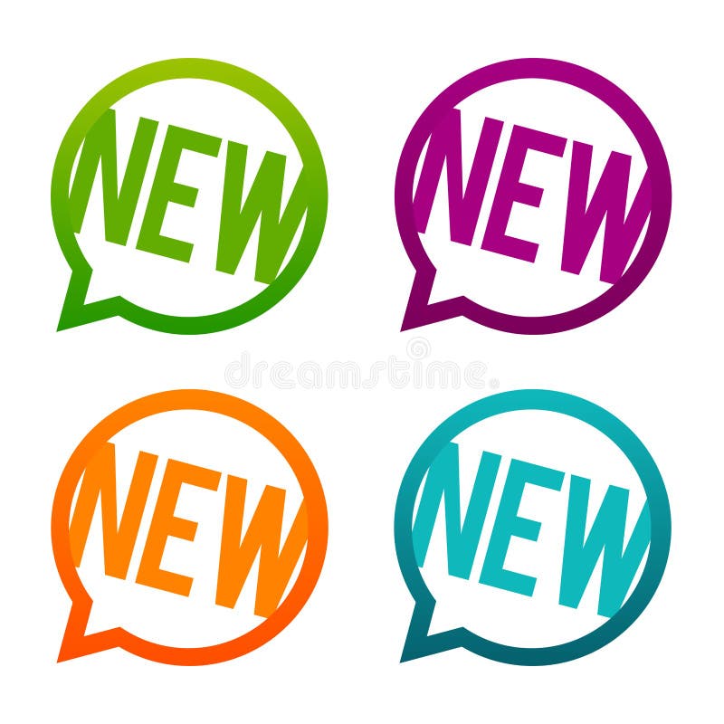 Botones Con La Palabra Nueva Ilustración del Vector - Ilustración de ...