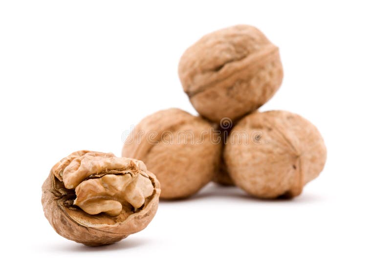 Nuez foto de archivo. Imagen de macro, aislado, alimento - 7222336