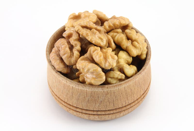 Nuez En Una Forma De Madera Redonda Imagen de archivo - Imagen de sodio ...