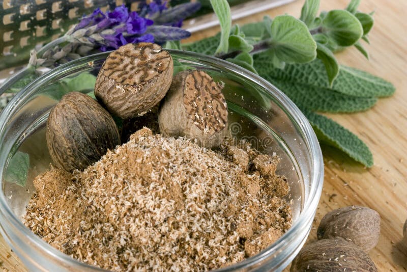 Nuez Moscada Molida Moscada Foto de archivo - Imagen de nuez ...