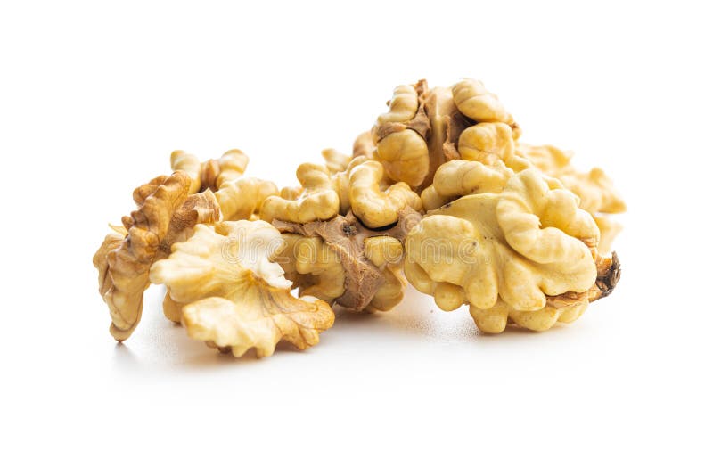 Nuez Pelada Aislada En Fondo Blanco Foto de archivo - Imagen de tuerca ...