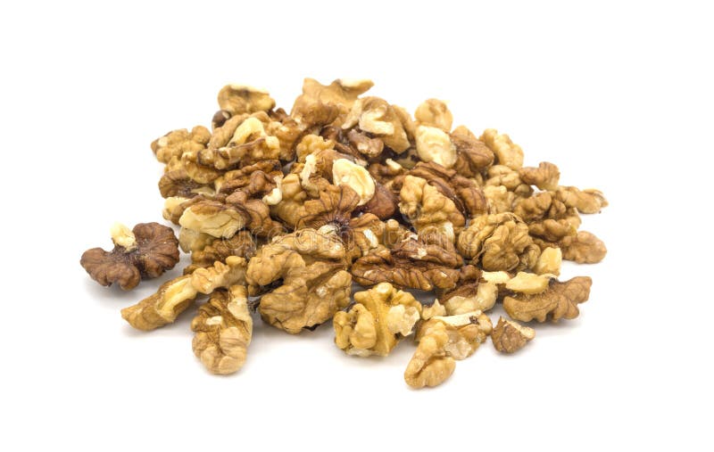 Nuez Pelada En El Fondo Blanco Foto de archivo - Imagen de culinario ...