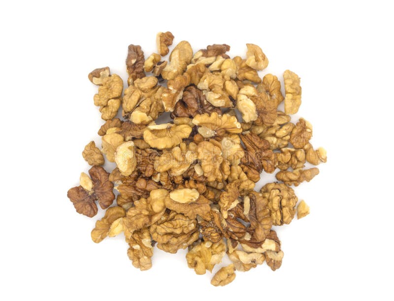 Nuez Pelada En El Fondo Blanco Foto de archivo - Imagen de culinario ...