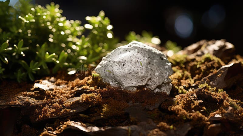 Nugget silver mineral stock illustration. Illustration of generated ...