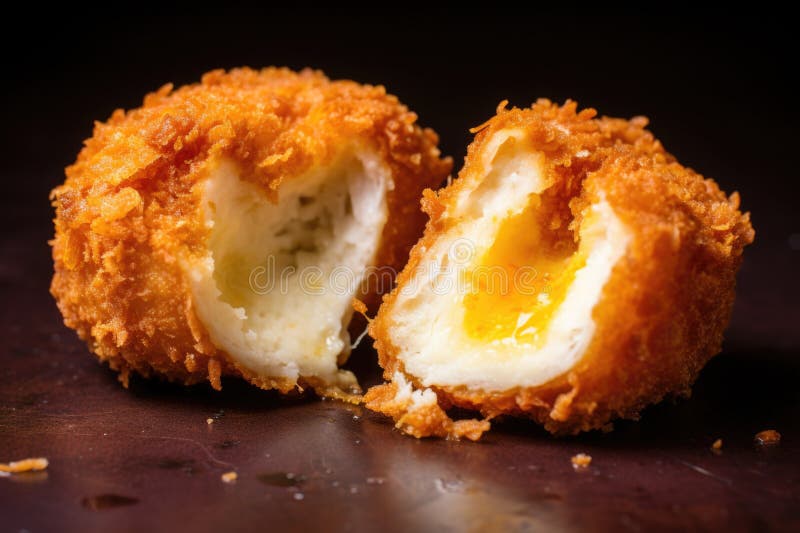 A Nugget Split into Two, Showing Interior Texture Stock Image - Image ...