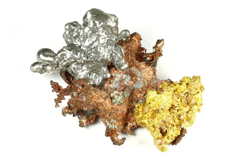 Raw Gold and Silver Bullion Stock Image - Image of rich, metals: 32307381