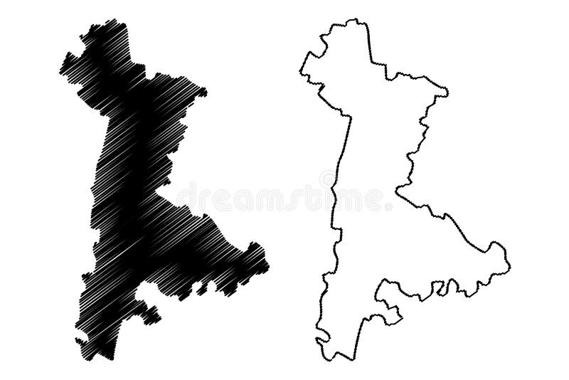 Nuh District Haryana State, Republic of India Map Vector Illustration ...