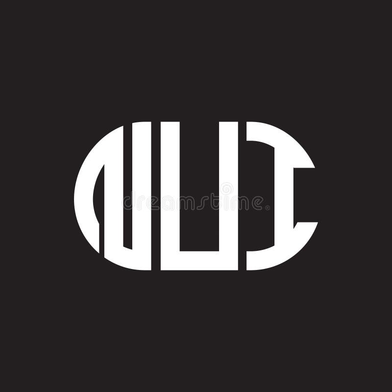 NUI Letter Logo Design on Black Background. NUI Creative Initials ...
