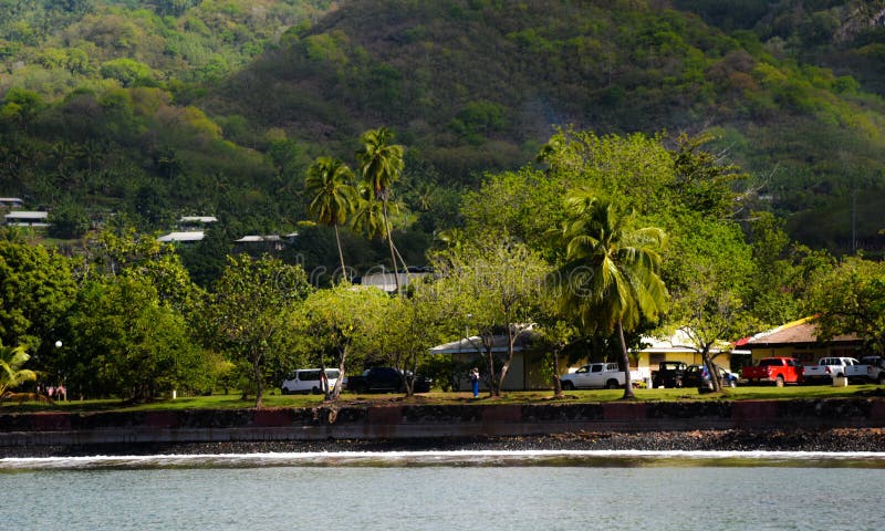 Nuku Hiva, French Polynesia. Stock Image - Image of garden, reservoir ...