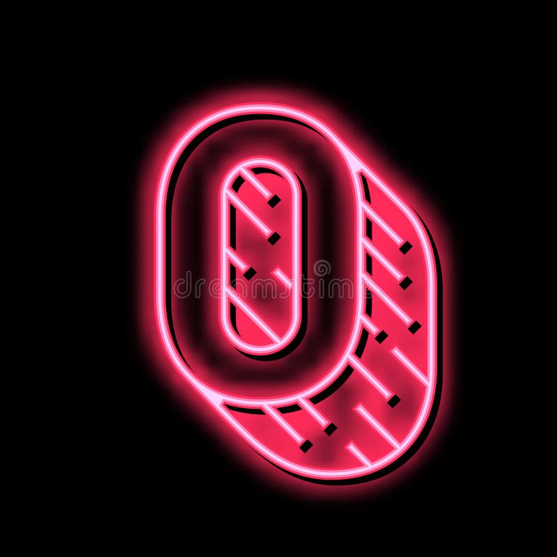 Null Number Neon Glow Icon Illustration Stock Vector - Illustration of ...