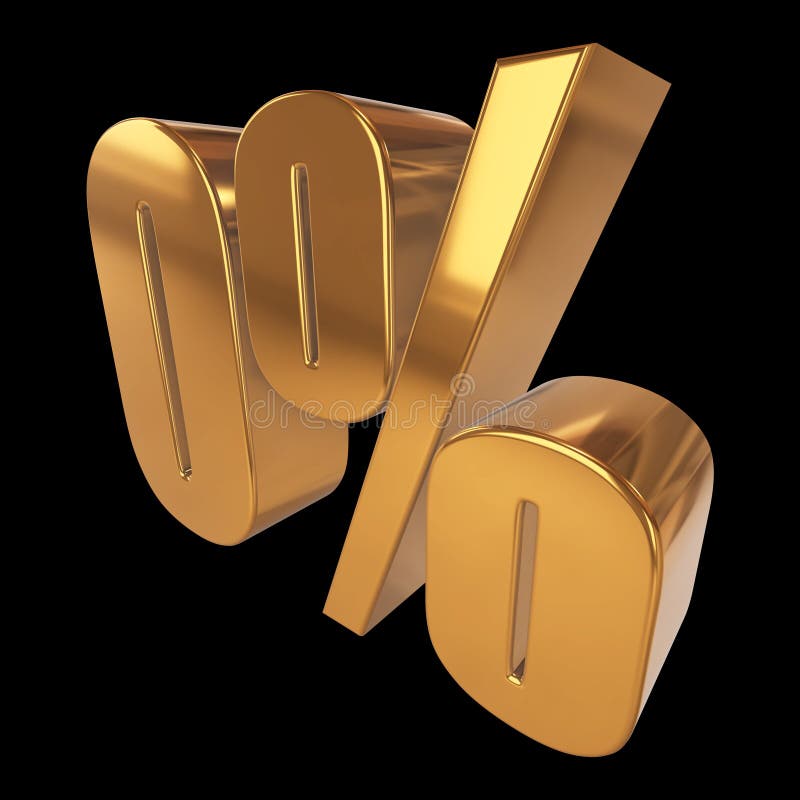 Null Percent on Black Background Stock Illustration - Illustration of ...