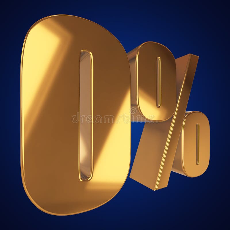 Null Percent on Blue Background Stock Illustration - Illustration of ...