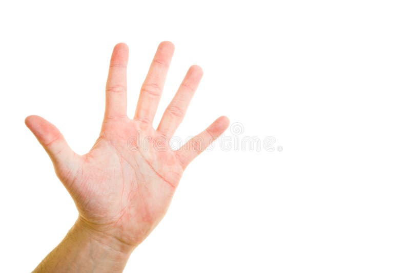 Cinq doigts photo stock. Image du extension, compte, geste - 12447856