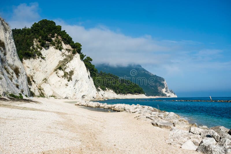 Numana beach stock image. Image of landscape, conero - 34822315