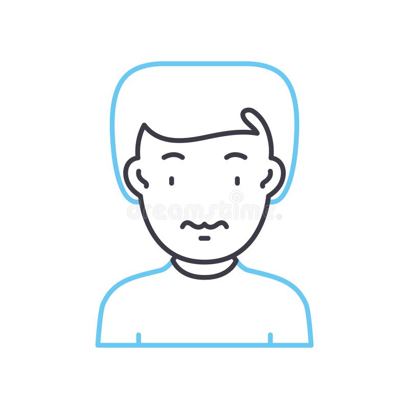 Numb Line Icon Outline Symbol Vector Illustration Concept Sign Stock
