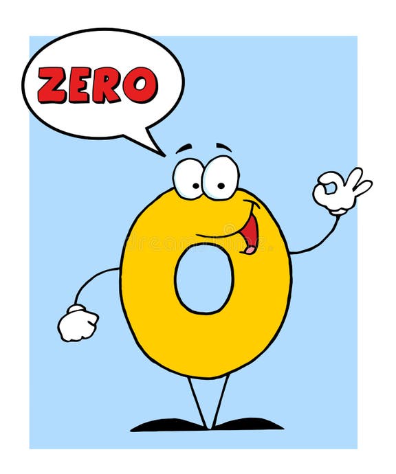 Number 0 Zero Guy with Speech Bubble Stock Vector - Illustration of ...