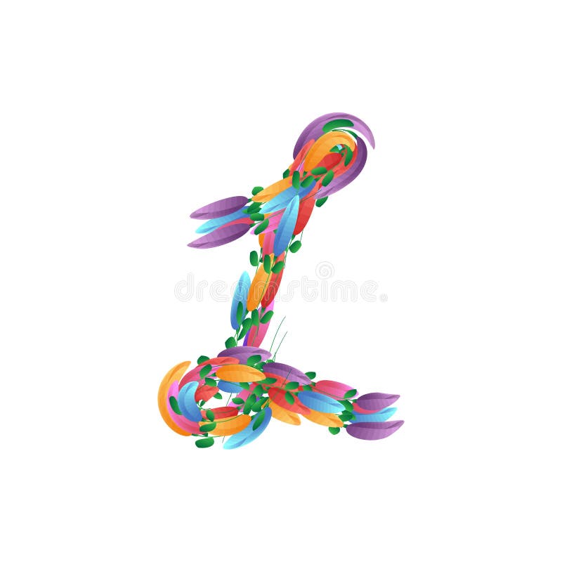 Number 1, 1 Symbol. One Icon Creative Poster Design. Stock Vector ...