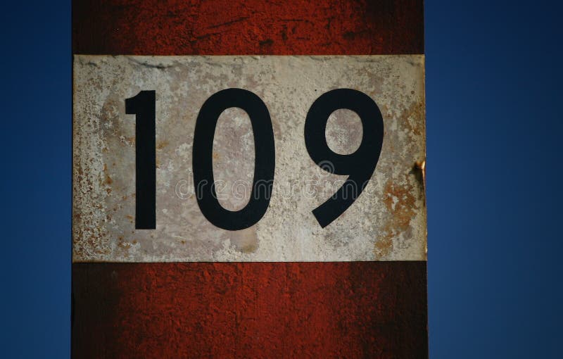 Number 109 stock photo. Image of close, gate, silver - 14553228