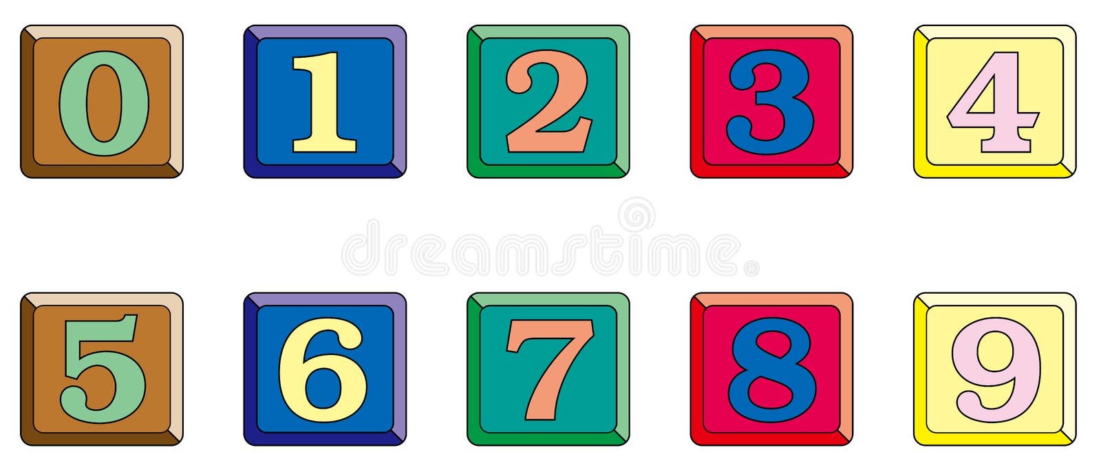 1st 2nd 3rd 4th 5th 6th Numbers on White Background Stock Illustration ...
