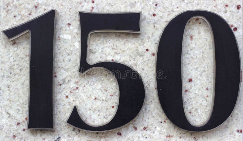 The number 150 stock photo. Image of font, wall, decoration - 141739388