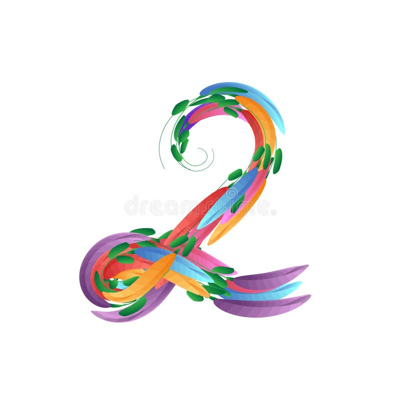 Number 2, 2 Symbol, Second. Two Icon Creative Poster Design. Stock ...