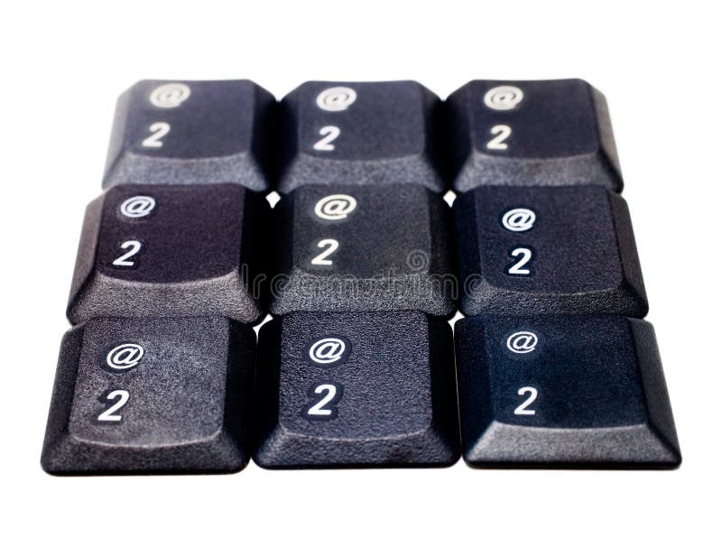 Number 2 computer keys stock image. Image of email, command - 28781925