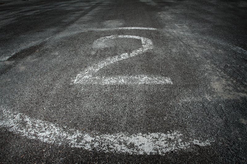 Number 2 Painted On Pavement Stock Image - Image of exterior, spray ...