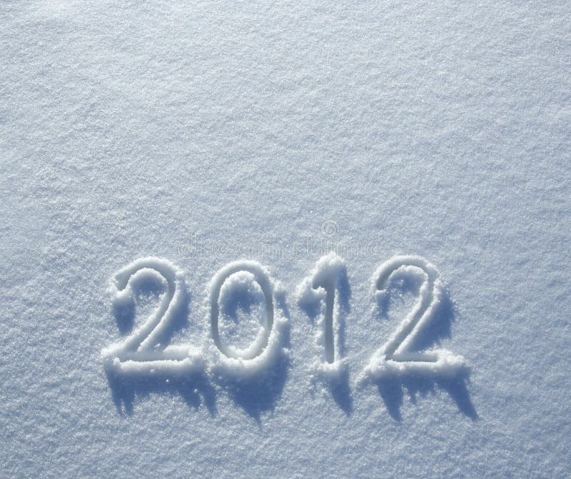 Number 2012 on snow stock image. Image of white, winter - 21660035