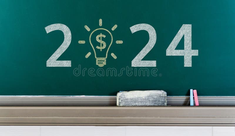 Number 2024 on a Bright Background. Stock Image - Image of calendar ...