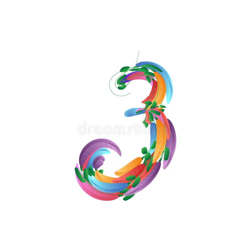 Number 3, 3 Symbol, Third. Three Icon Creative Poster Design. Stock ...