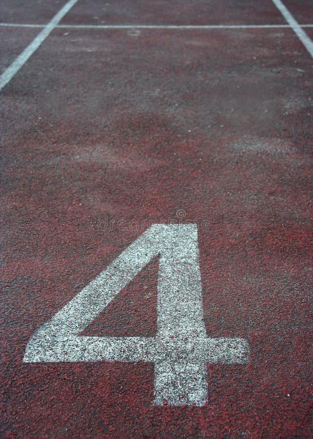 Number 4 stock image. Image of racetrack, four, athletics - 254217