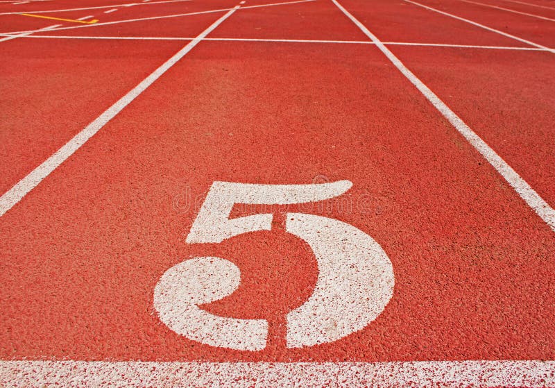 Number 5 on a Race Track stock photo. Image of five, field - 21108912