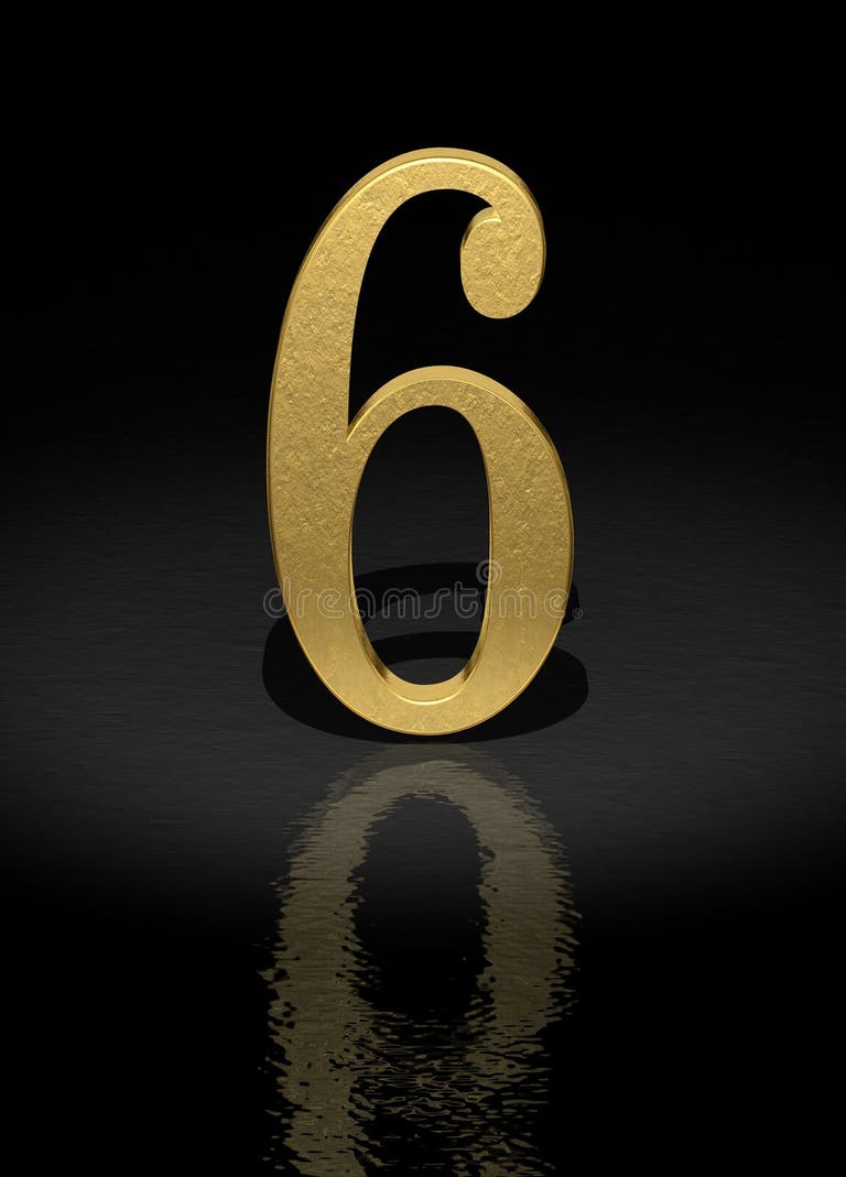 Number 6 Black Background Stock Illustrations 2 224 Number 6 Black