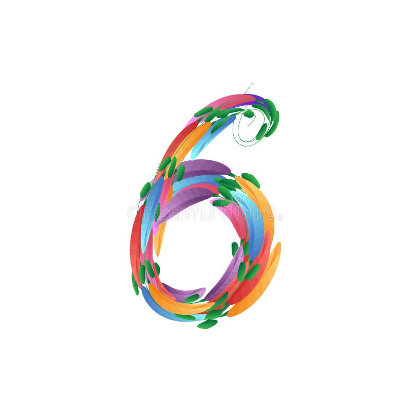 Number 6, 6 Symbol, Sixth. Six Icon Creative Poster Design. Stock ...